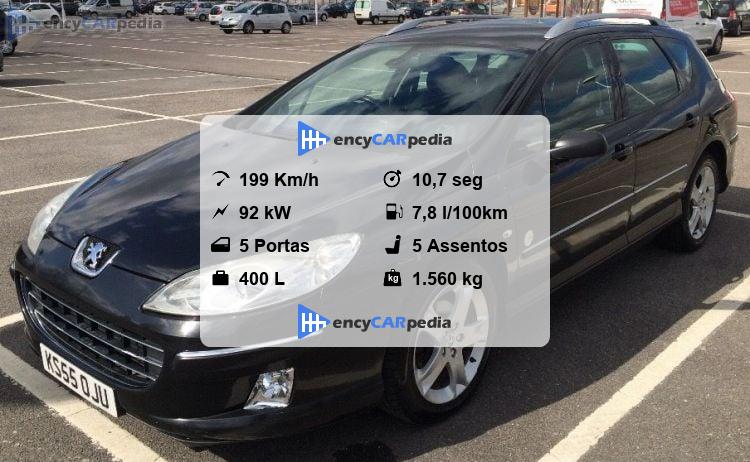 Peugeot 407 SW 125 Ficha Técnica (2006-2011), desempenho, dimensões ...