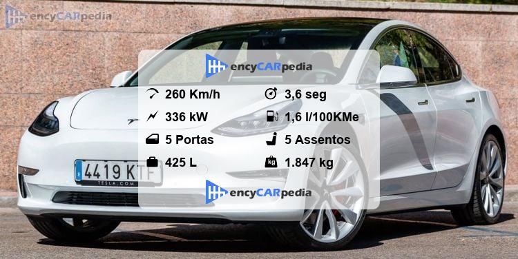 Tesla Model 3 Performance Ficha Técnica (2018-2020), desempenho ...