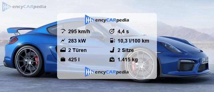 Porsche Cayman Gt4 Technische Daten