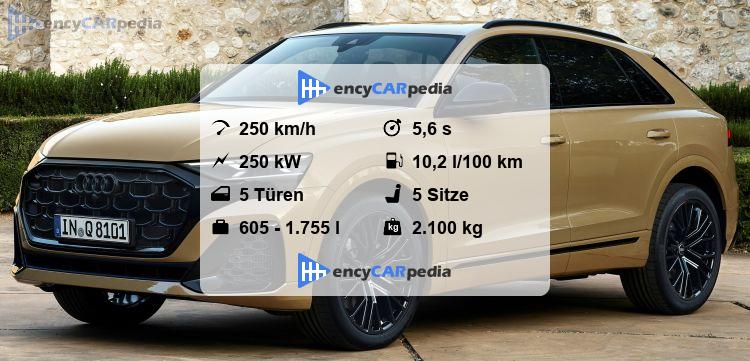 Audi Q8 55 TFSI quattro Technische Daten (2023-jetzig), Leistung ...