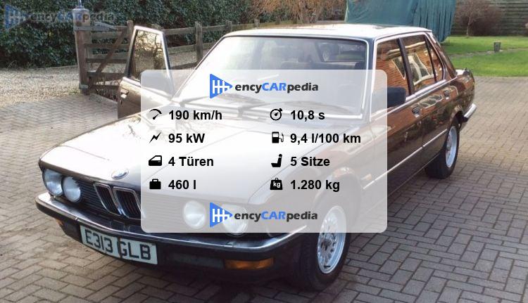 BMW 525e (E28) Technische Daten (1987-1988), Leistung, Karosserie ...