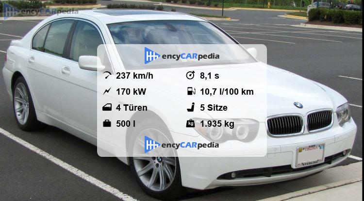 BMW 730i (E65) Technische Daten (2003-2005), Leistung, Karosserie ...