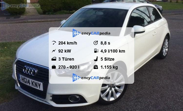Audi A1 1.4 TFSI 125 (8X) Technische Daten (2014-2018), Leistung ...