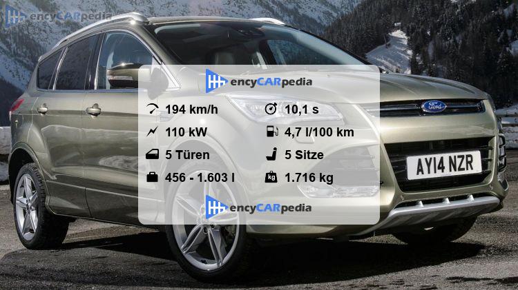 Ford Kuga 2.0 TDCi 4x4 150 Technische Daten (2014-2019), Leistung ...