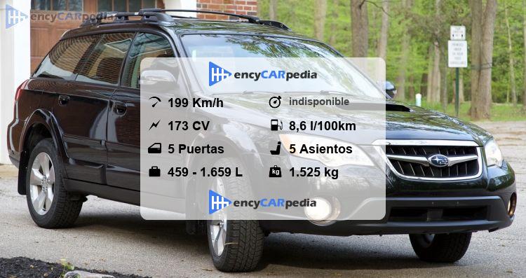 Subaru Outback 2.5i Ficha Técnicas (2008-2009), rendimiento ...