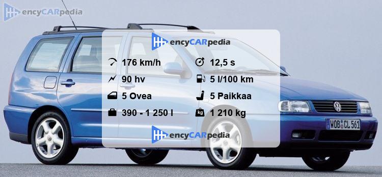 Volkswagen Polo Variant TDi 90 tekniset tiedot (1998-2001 ...