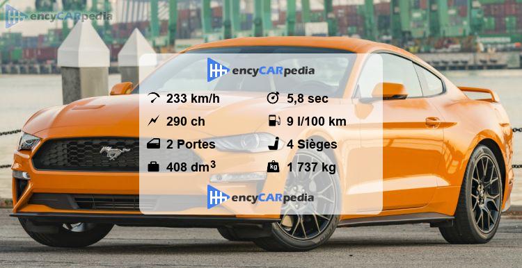 Ford Mustang 2.3 EcoBoost Fastback Fiches techniques (2018-2023 ...
