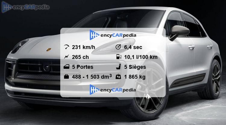 Porsche Macan T Fiches techniques (2022-2025), performances, taille ...