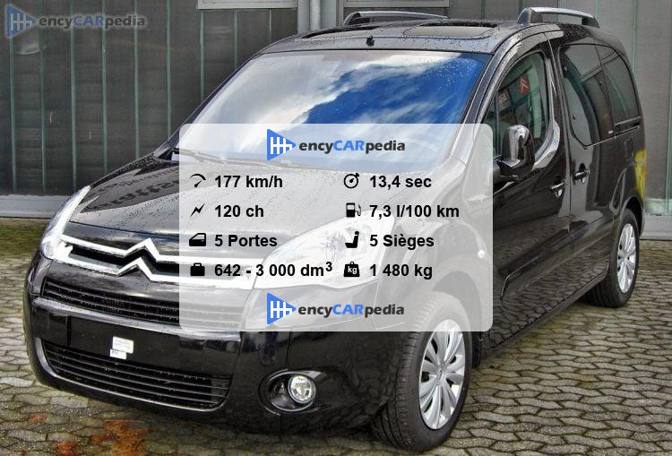 Citroën Berlingo VTi 120 Fiches techniques (2010-2018), performances ...