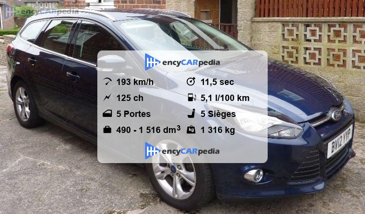 Ford Focus Break 1.0 EcoBoost 125 Fiches techniques (2012-2014 ...