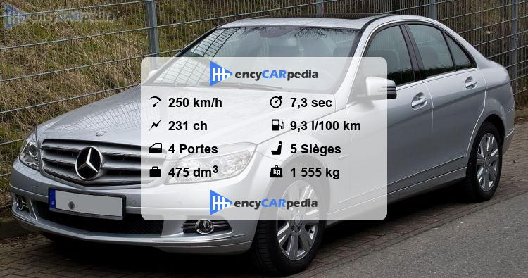 Mercedes C 280 (W204) Fiches techniques (2007-2009), performances ...