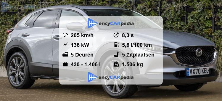 Mazda CX-30 e-SKYACTIV X specs (2021-heden), prestaties, carrosserie ...