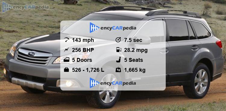Subaru Outback 3.6R specs (2009-2014), performance, dimensions ...
