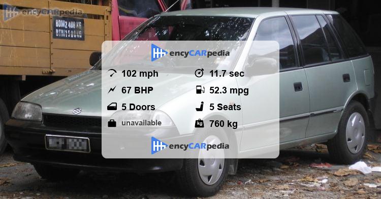 Suzuki Swift 1.3 GL 5-door specs (1989-1990), performance, dimensions ...