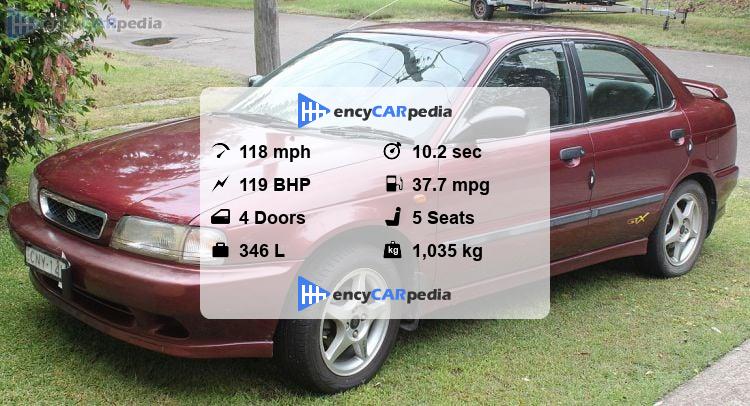 Suzuki Baleno 1.8 GTX specs (1995-2001), performance, dimensions ...
