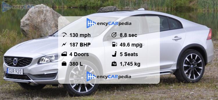 Volvo S60 Cross Country D4 AWD specs (2015-2019), performance ...