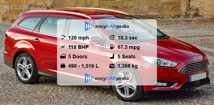Ford Focus Estate 1.5 TDCi Duratorq 120 specs (2014-2018), performance ...