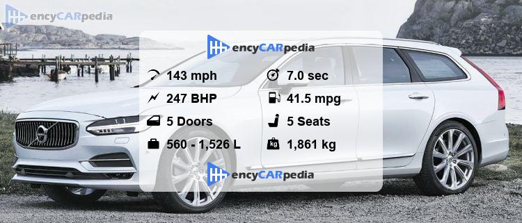 Volvo V90 T5 specs (2017-present), performance, dimensions & technical ...