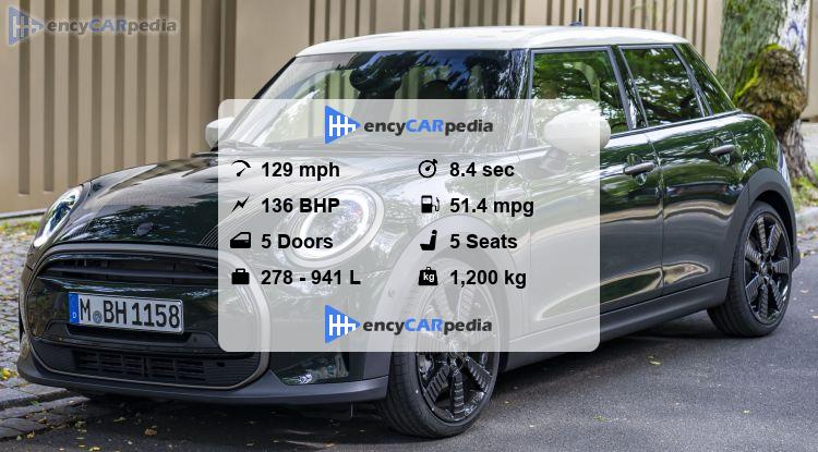 Mini Cooper 5 Door (F55) specs (2021-2024), performance, dimensions ...