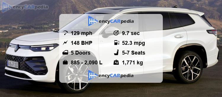 Volkswagen Tayron 2.0 TDI specs (2025-present), performance, dimensions ...