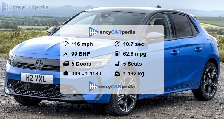 Vauxhall Corsa Hybrid 100 specs (2024-2025), performance, dimensions ...