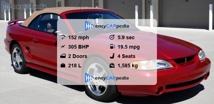 Ford Mustang SVT Cobra Convertible specs (1996-1998), performance ...