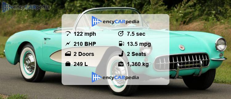Chevrolet Corvette 265 V8 (C1) specs (1956), performance, dimensions ...