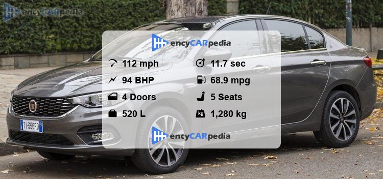 Fiat Tipo 1.3 Multijet specs (2016-present), performance, dimensions ...