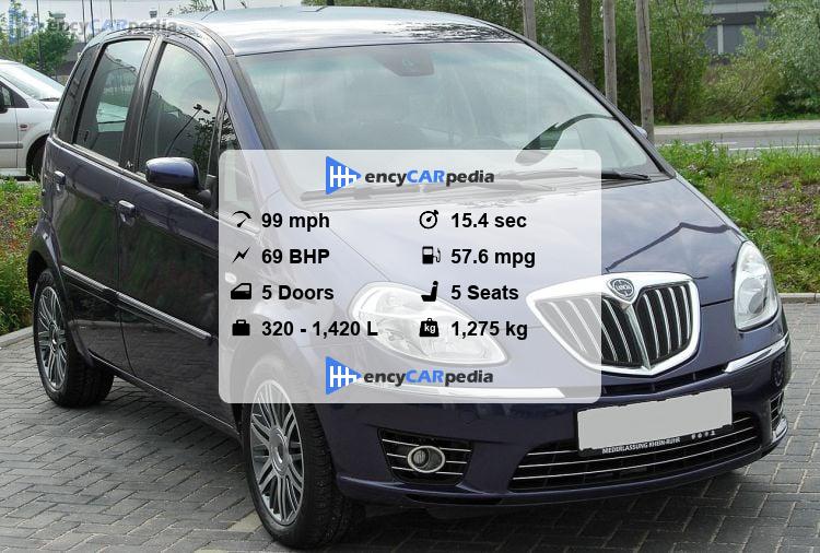 Lancia Musa 1.3 16v Multijet 70 specs (2008-2010), performance ...