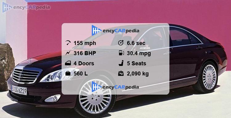 Mercedes S 420 CDI (W221) specs (2007-2009), performance, dimensions ...