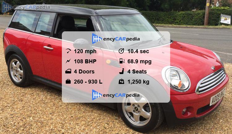 Mini Cooper D Clubman (R55) specs (2007-2010), performance, dimensions ...
