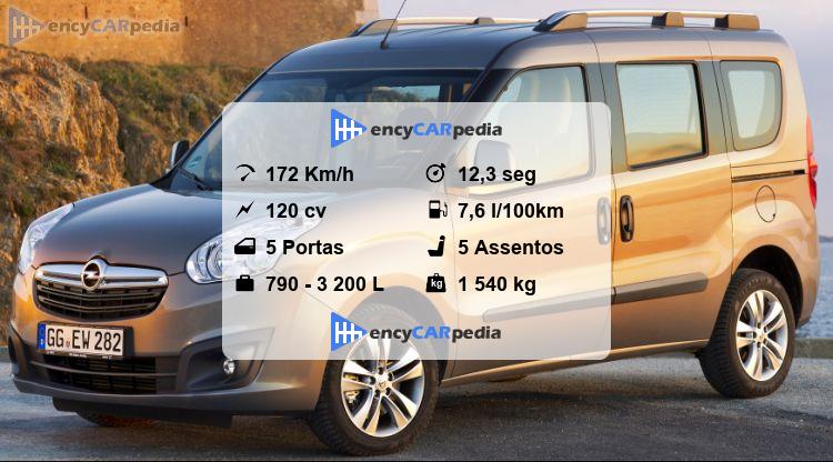 Opel Combo 1.4 CNG Turbo 120 Ficha Técnica (2012-actuais), desempenho ...
