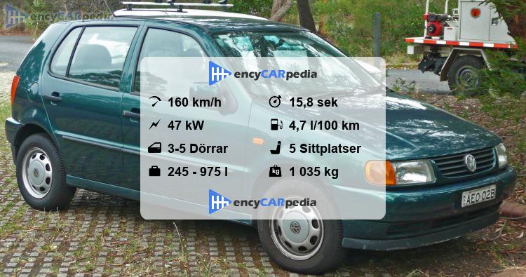 Volkswagen Polo SDi (Mk3) specifikationer (1997-1998), prestanda ...