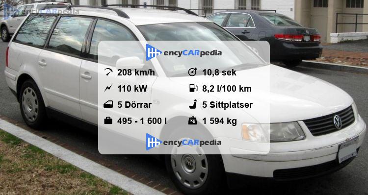 Volkswagen Passat Variant V6 TDI (B5) specifikationer (1999-2001 ...