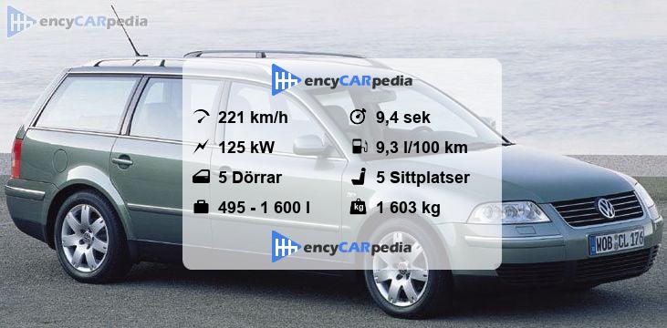 Volkswagen Passat Variant V5 4Motion (B5.5) specifikationer (2001-2002 ...