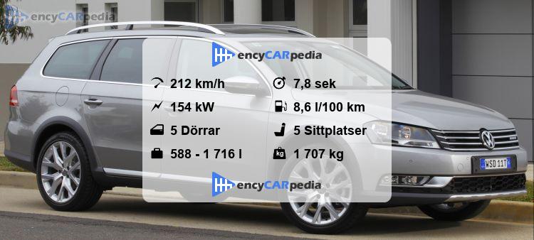 Volkswagen Passat Alltrack 2.0 TFSI 4Motion (B7) specifikationer (2012 ...