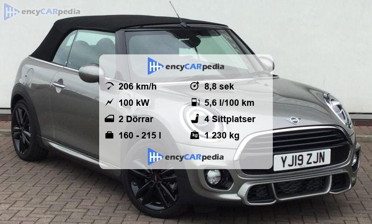 Mini Cooper Cabriolet (F57) specifikationer (2018-2021), prestanda ...