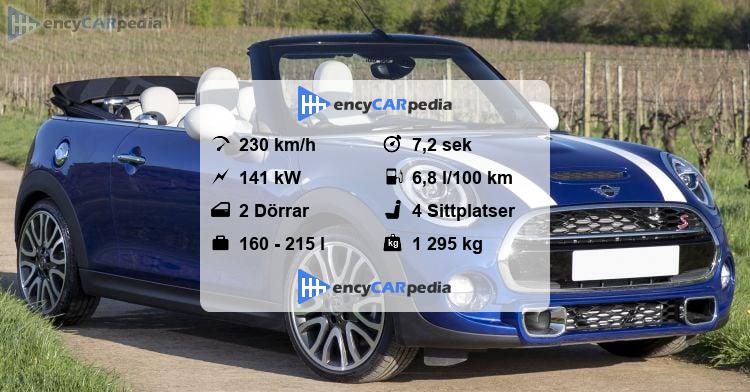 Mini Cooper S Cabriolet (F57) specifikationer (2018-2021), prestanda ...