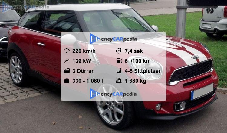 Mini Cooper S Paceman (R61) specifikationer (2014-2016), prestanda ...