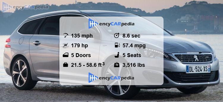 Peugeot 308 SW GT BlueHDi 180 specs (2016-2021): performance ...