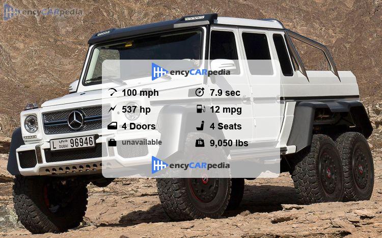 Mercedes G 63 AMG 6x6 (W463) specs (2013-2015): performance, dimensions ...