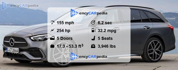 Mercedes C 300 Wagon 4MATIC (S206) specs (2021-present): performance ...