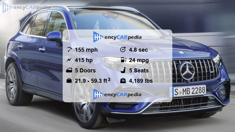 Mercedes AMG GLC 43 4MATIC (X254) specs (2023-present): performance ...