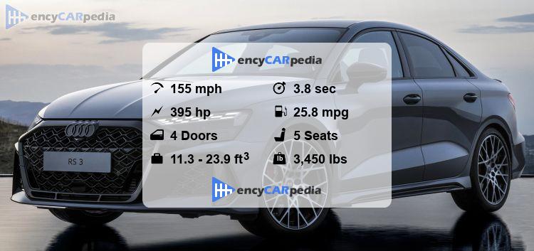 Audi RS 3 Sedan specs (2024-present): performance, dimensions ...