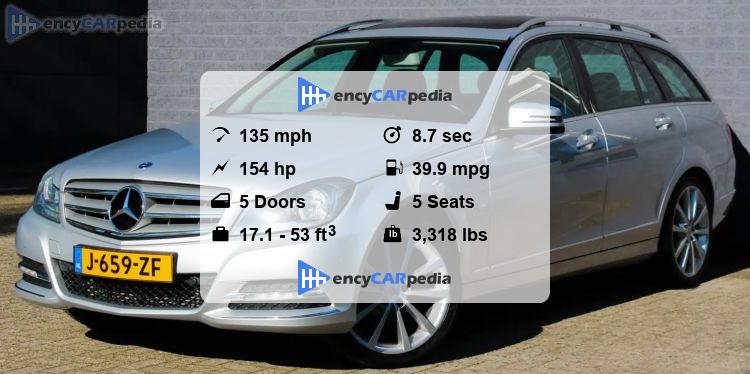 Mercedes C 180 Wagon (S204) specs (2012-2014): performance, dimensions ...