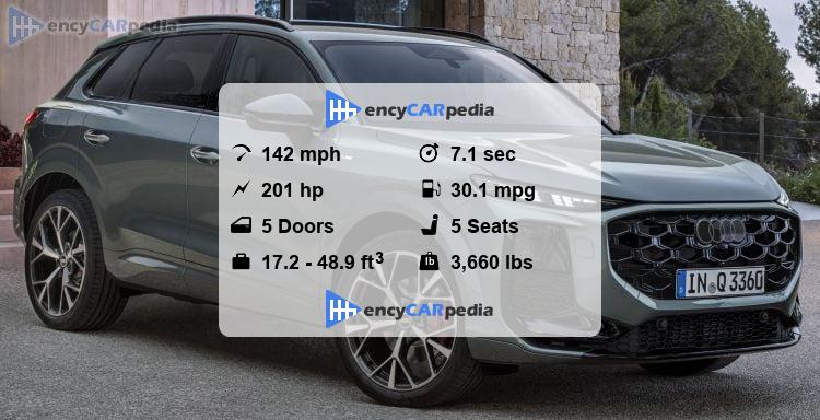 Audi Q3 TFSI quattro 150 specs (2025-present): performance, dimensions ...