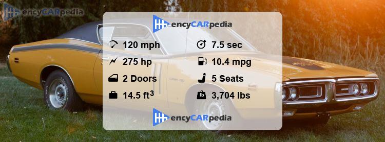 Dodge Charger 340 V8 specs (1971-1972): performance, dimensions ...