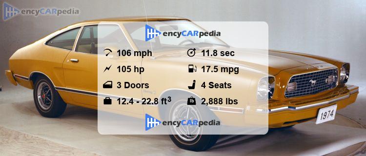 Ford Mustang II 2.8 Hatchback specs (1974-1975): performance ...