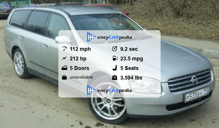 Nissan Stagea 250RX FOUR (NM35) specs (2001-2004): performance ...