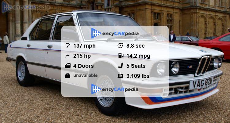 BMW M 535i (E12) specs (1980-1981): performance, dimensions & technical ...